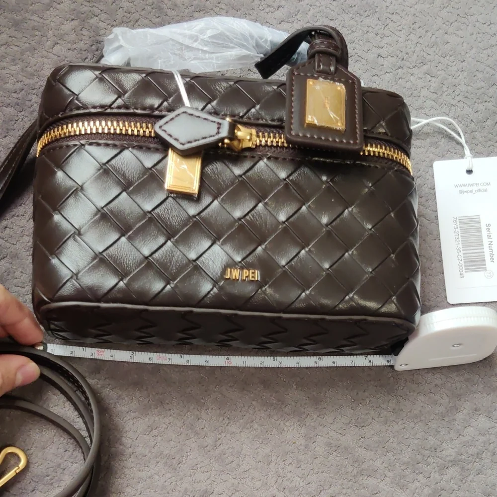 JW PEI | Bags | Jw Pei Cleo Woven Texture Box Shape Top Handle Bag Dark ...